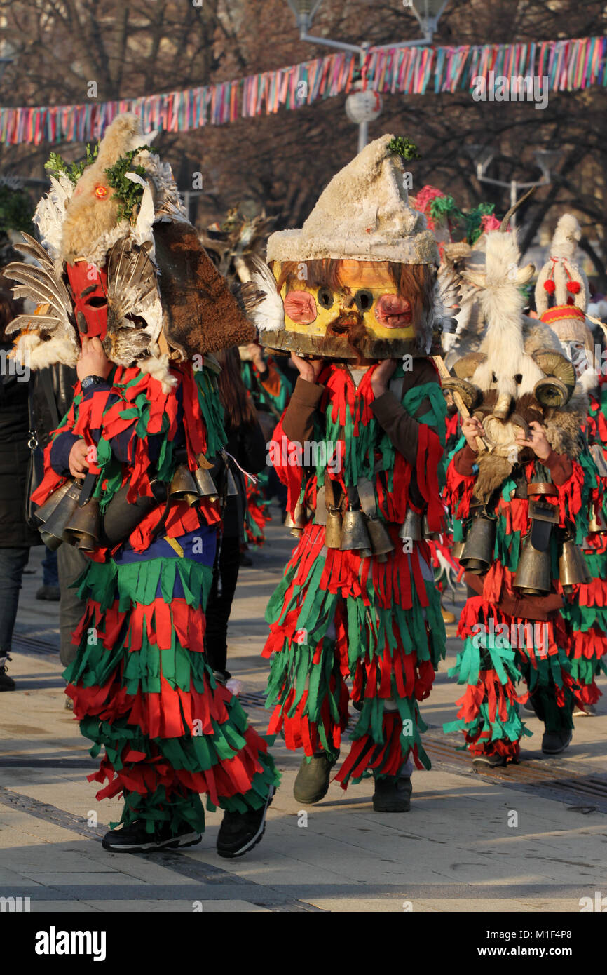 Kukeri, mummers perform rituals with costumes and big bells on ...