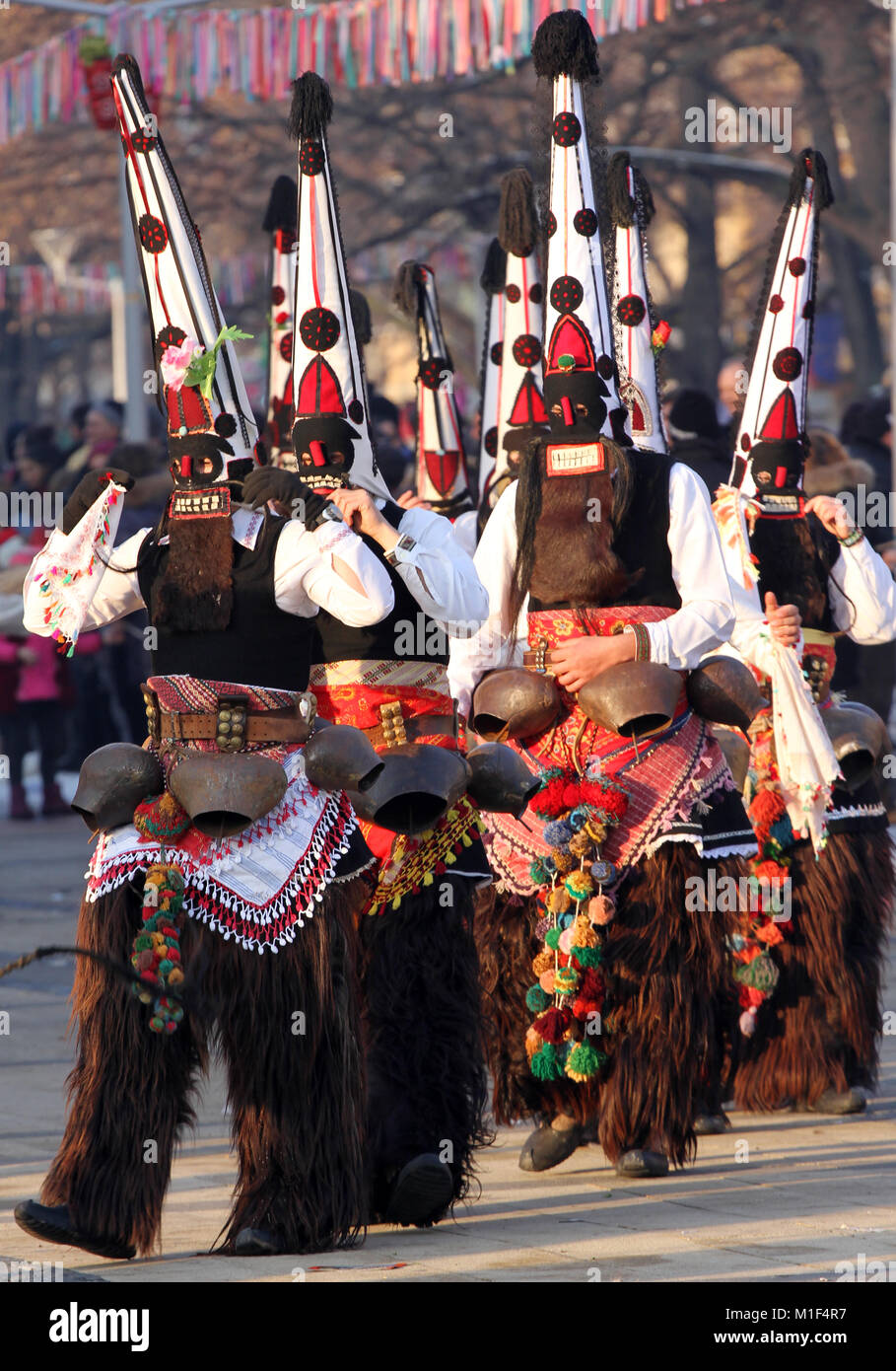 Kukeri, mummers perform rituals with costumes and big bells on ...