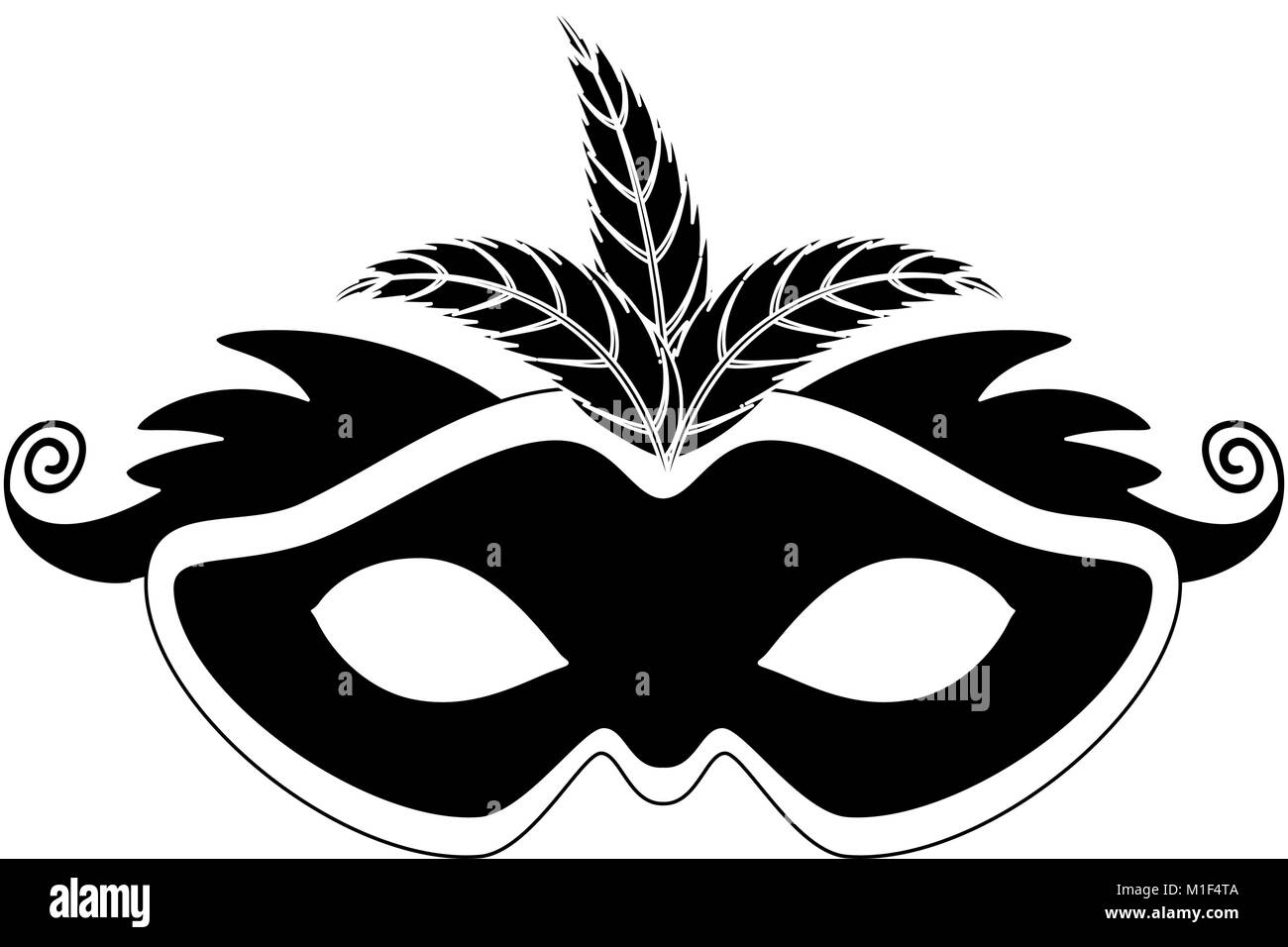 carnival mask with feathers Stock Vector Image & Art - Alamy