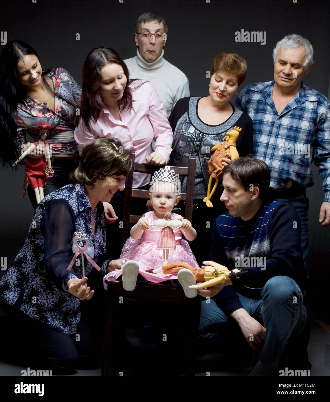 Family - happy generation, relationship and childhood concept, fine-art ...