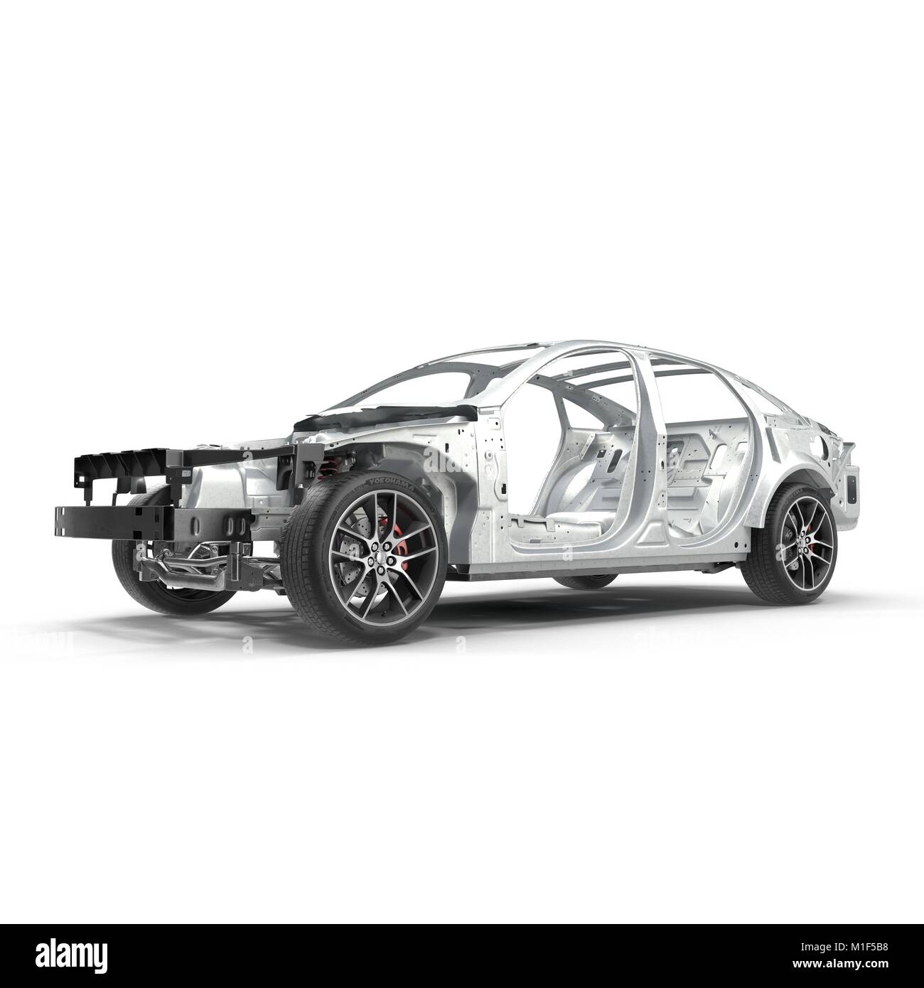 Skeleton of a car on white. 3D illustration Stock Photo - Alamy