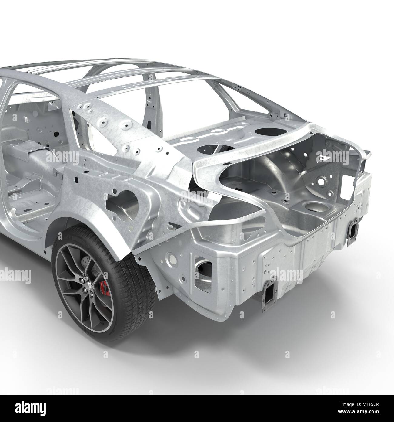 Skeleton of a car with Chassis on white. 3D illustration Stock Photo - Alamy