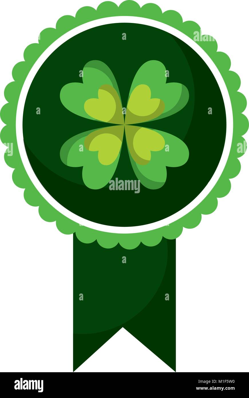 green rossette clover ornament medal Stock Vector Image & Art - Alamy