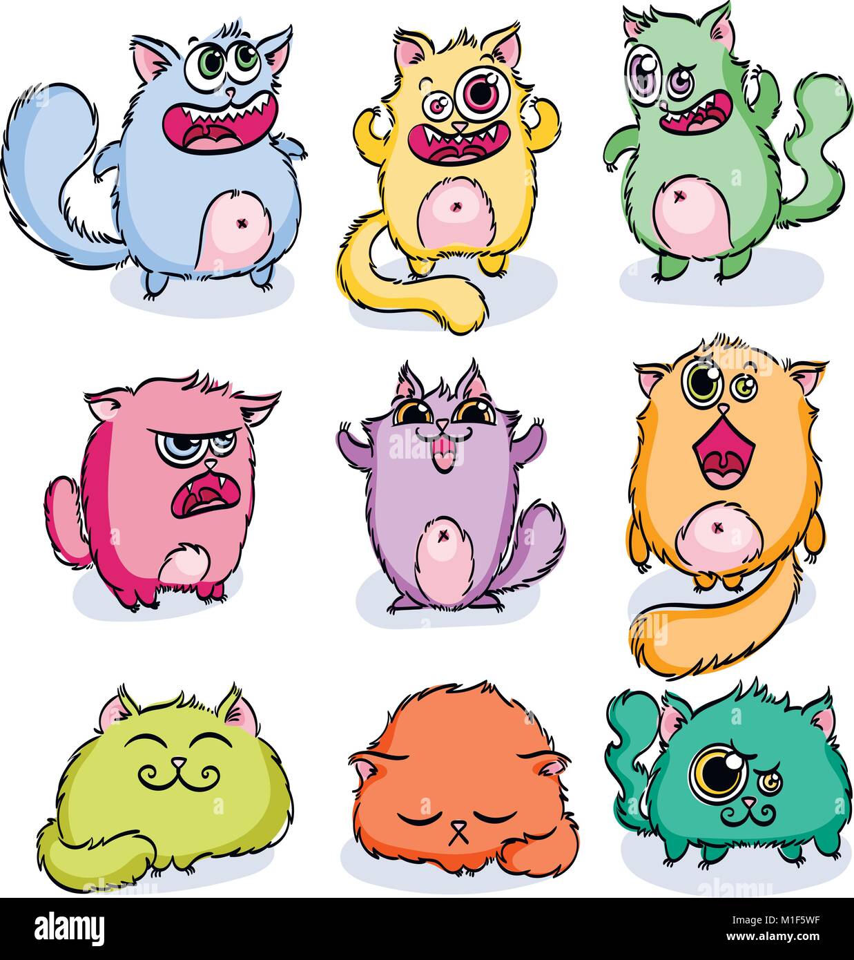 Mad cats Stock Vector Images - Alamy