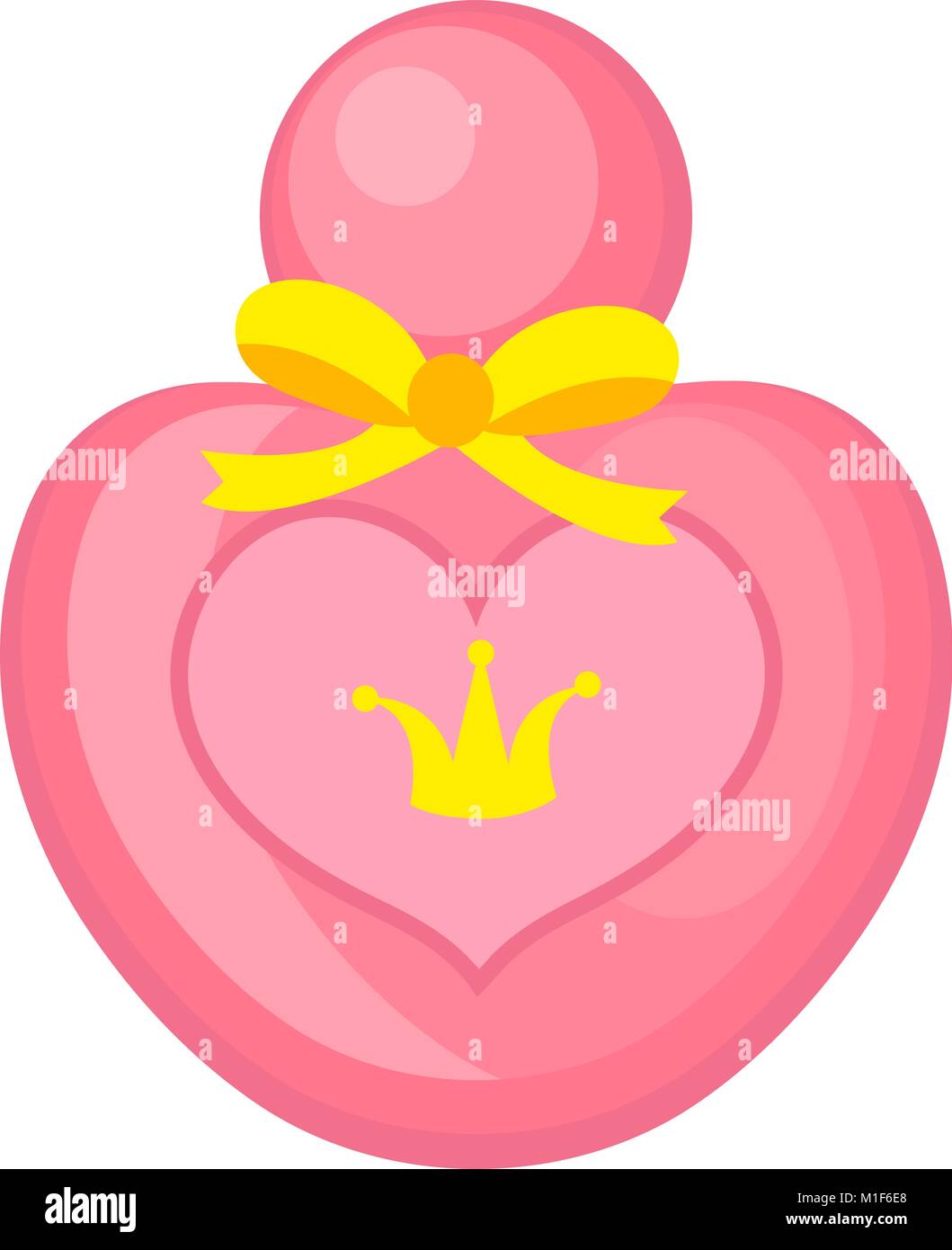 Perfume pink icon, cartoon style. Isolated on white background. Vector ...