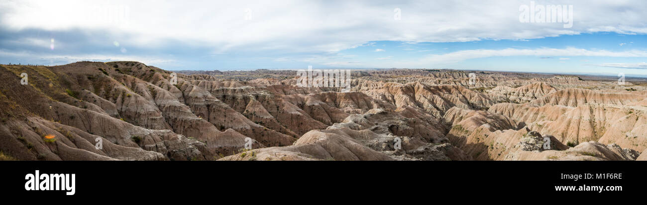 Geologic features in Badlands National Park in South Dakota Stock Photo ...