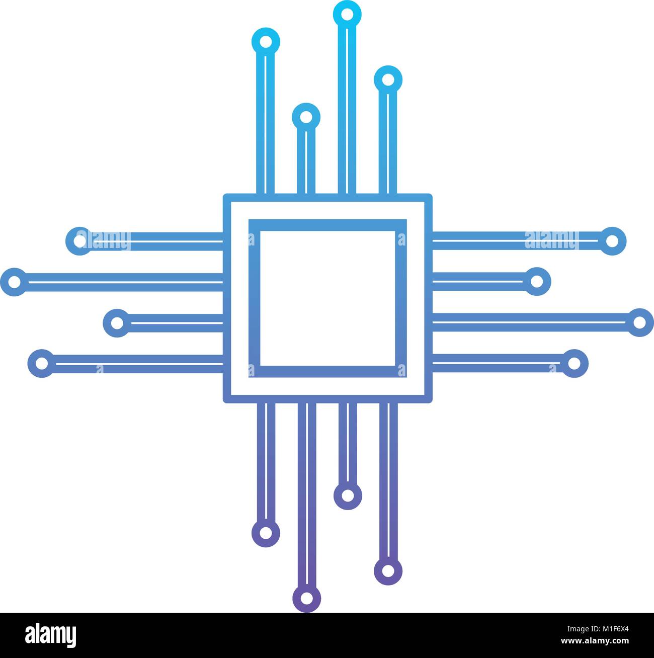 motherboard circuit microprocessor chip technolgy Stock Vector Image ...