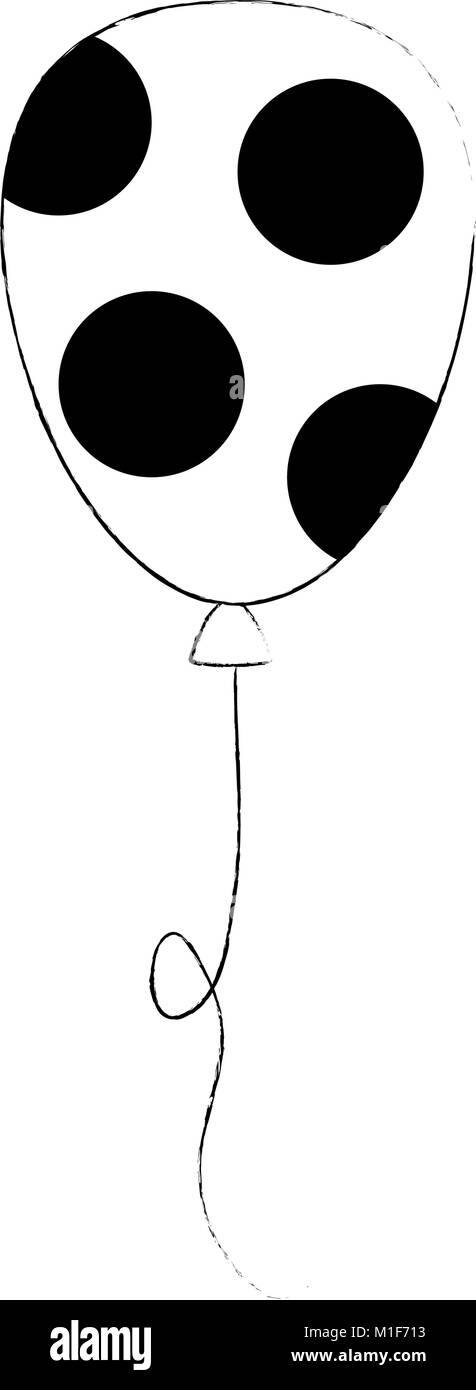 balloon air dotted party decorative Stock Vector Image & Art - Alamy