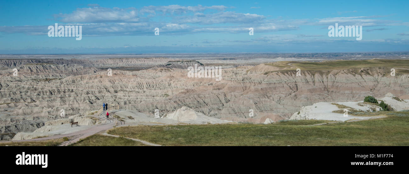 Geologic features in Badlands National Park in South Dakota Stock Photo ...