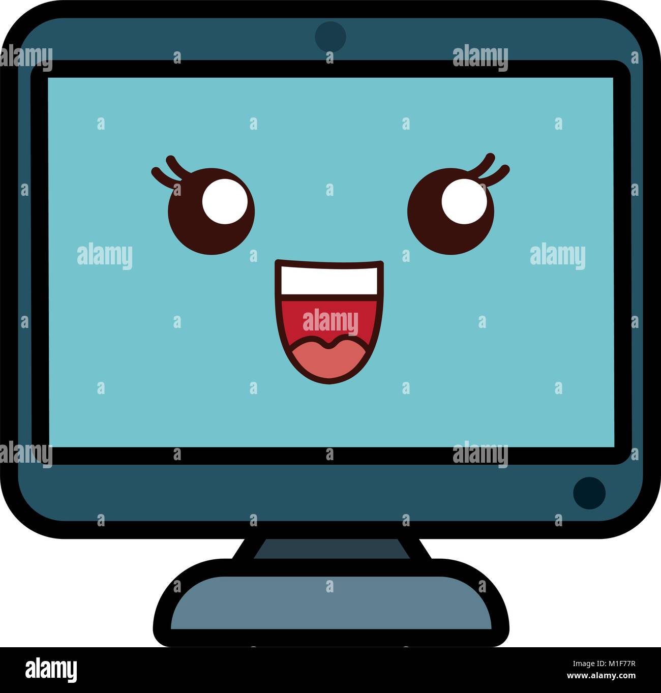 Monitor Computer Kawaii Character High Resolution Stock Photography and ...