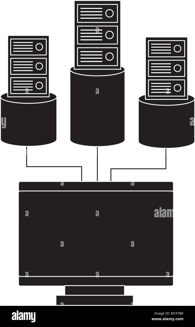 Data center monitor graph Stock Vector Images - Alamy
