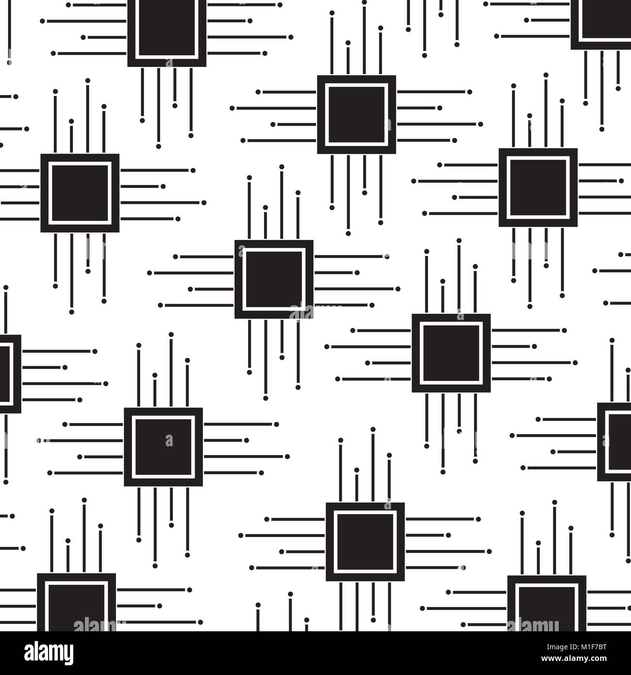 seamless pattern technology motherboard circuit connection Stock Vector ...