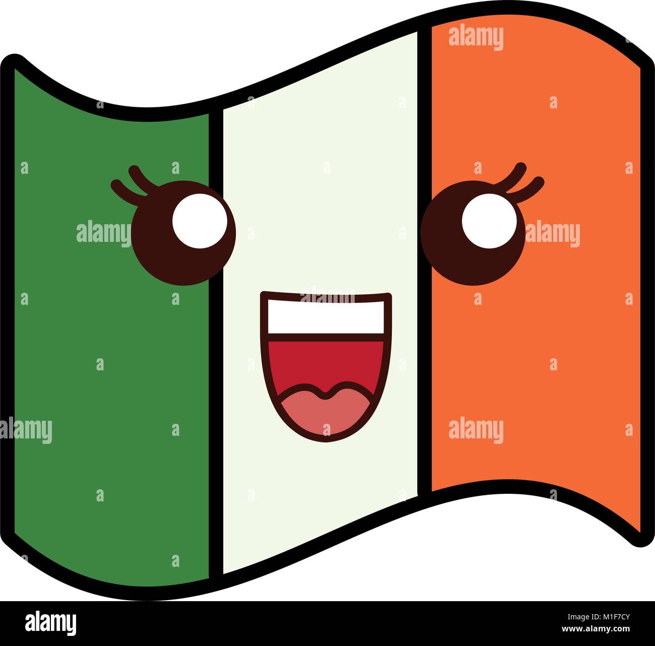 Kawaii ireland flag icon Stock Vector Image & Art - Alamy