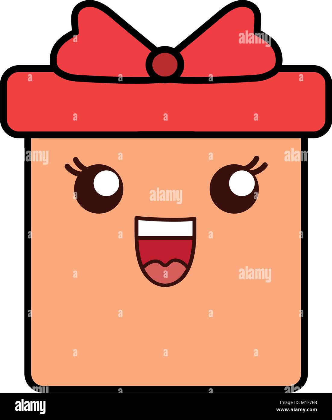 Kawaii gift box icon Stock Vector Image & Art - Alamy