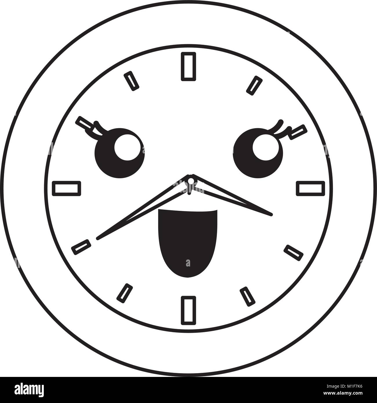 kawaii clock icon Stock Vector Image & Art - Alamy