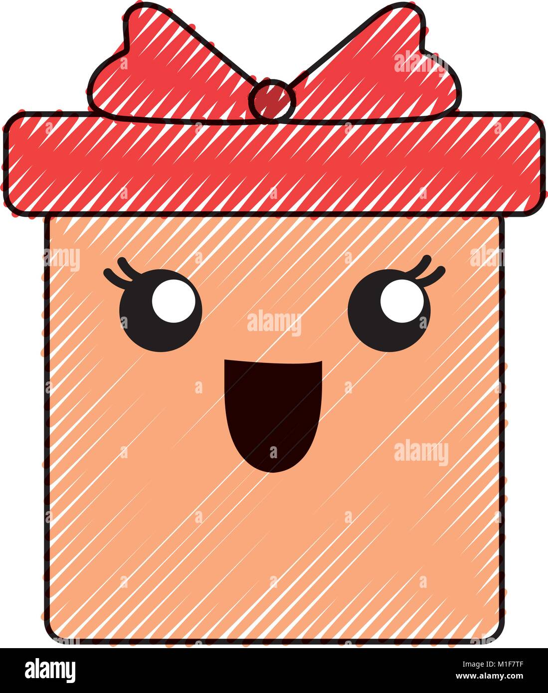 Kawaii gift box icon Stock Vector Image & Art - Alamy