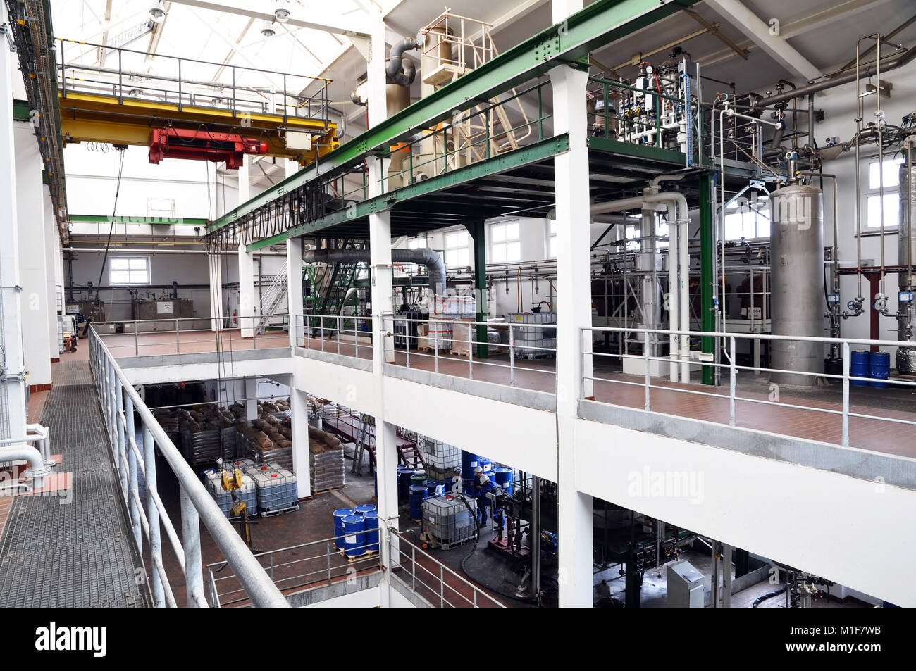industrial plant: chemical plant with machinery, technology and ...