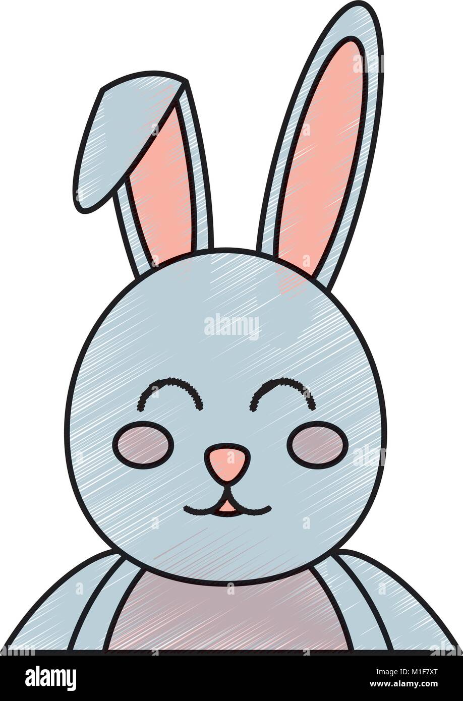 cute bunny face cartoon funny animal Stock Vector Image & Art - Alamy