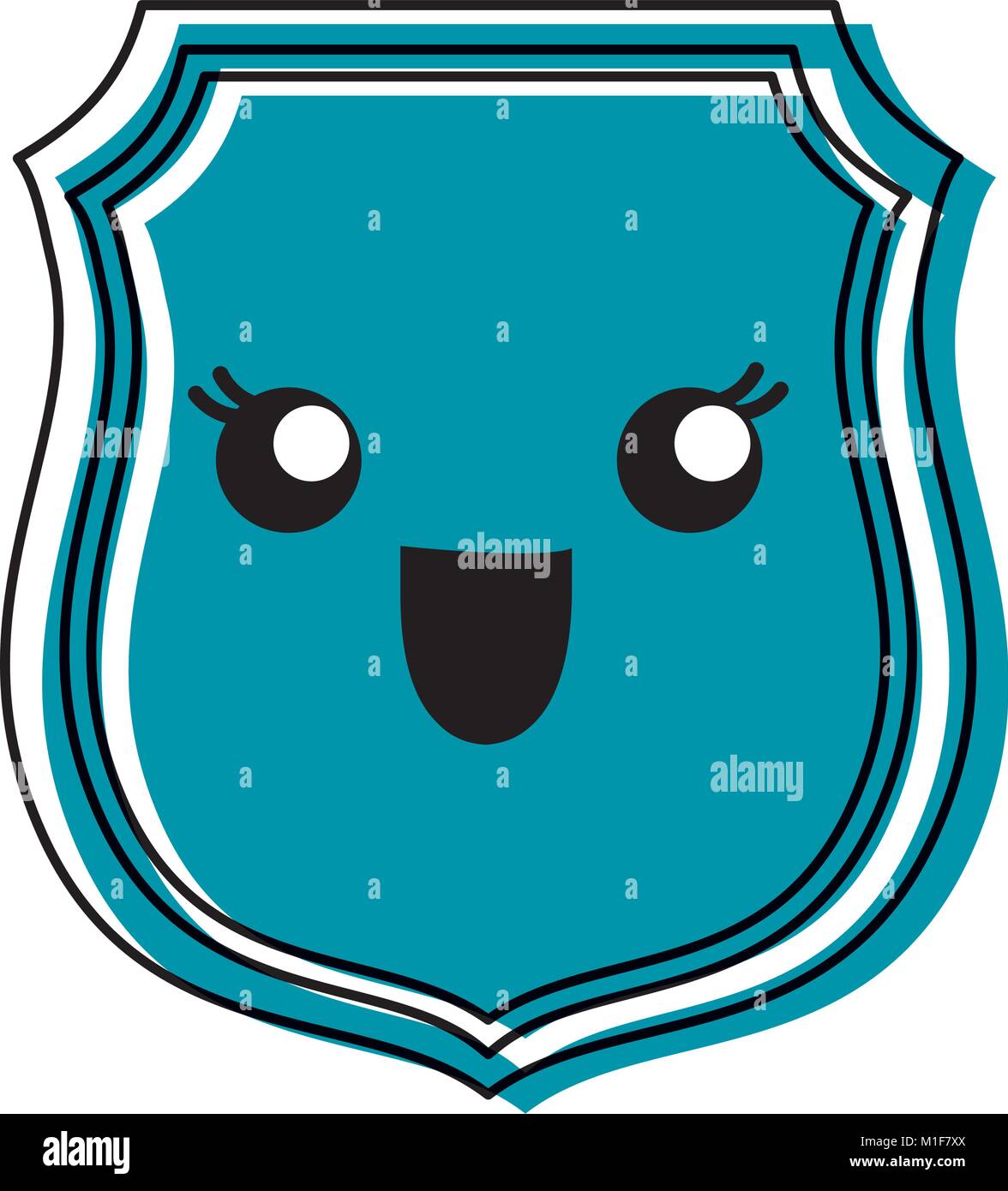 kawaii shield icon Stock Vector Image & Art - Alamy