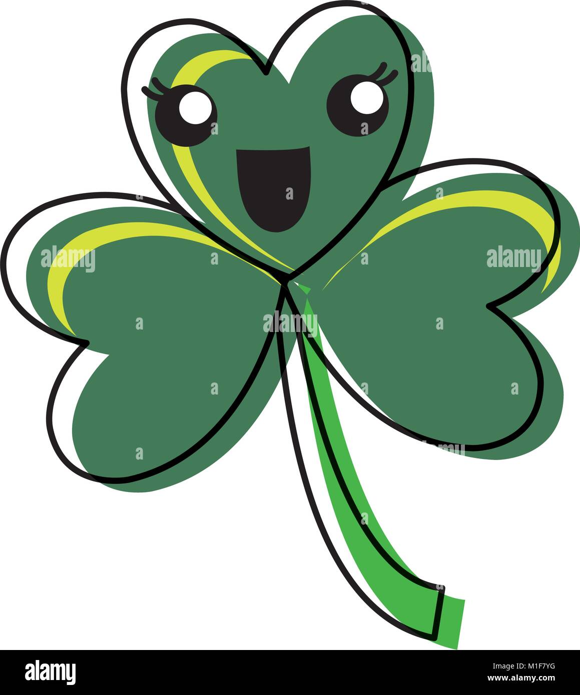 Four Leaf Clover Cartoon Icon High Resolution Stock Photography and ...