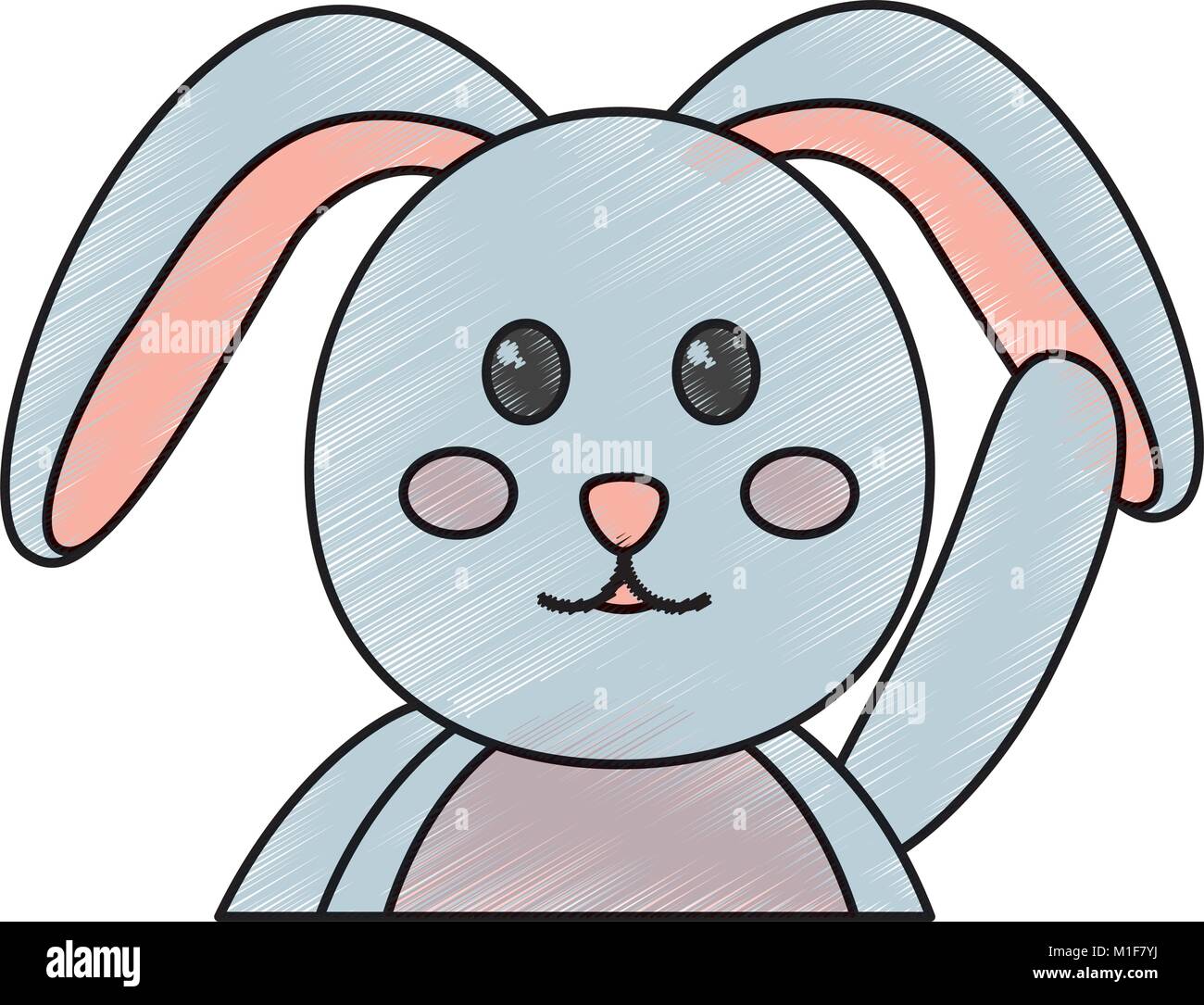 cute bunny face cartoon funny animal Stock Vector Image & Art - Alamy