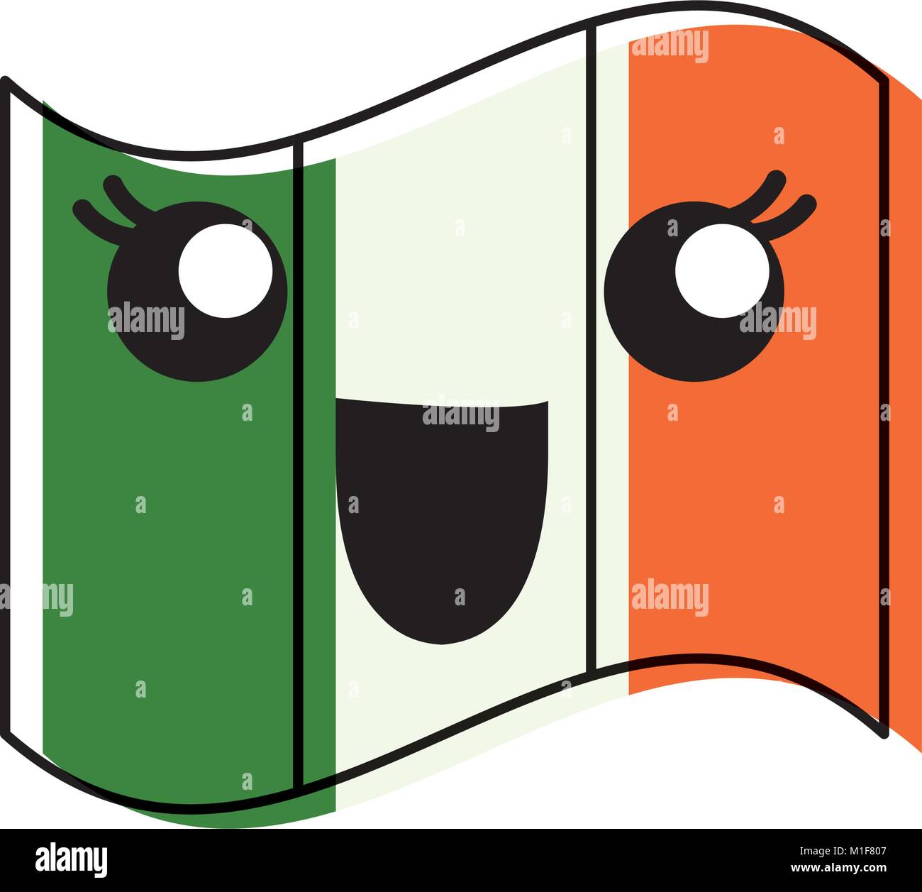 Kawaii ireland flag icon Stock Vector Image & Art - Alamy