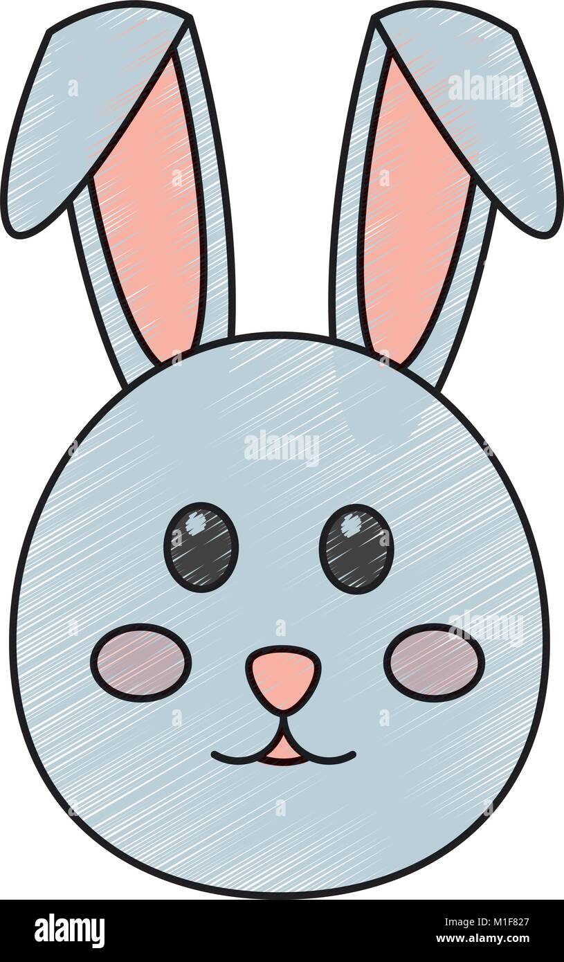 cute bunny face cartoon funny animal Stock Vector Image & Art - Alamy