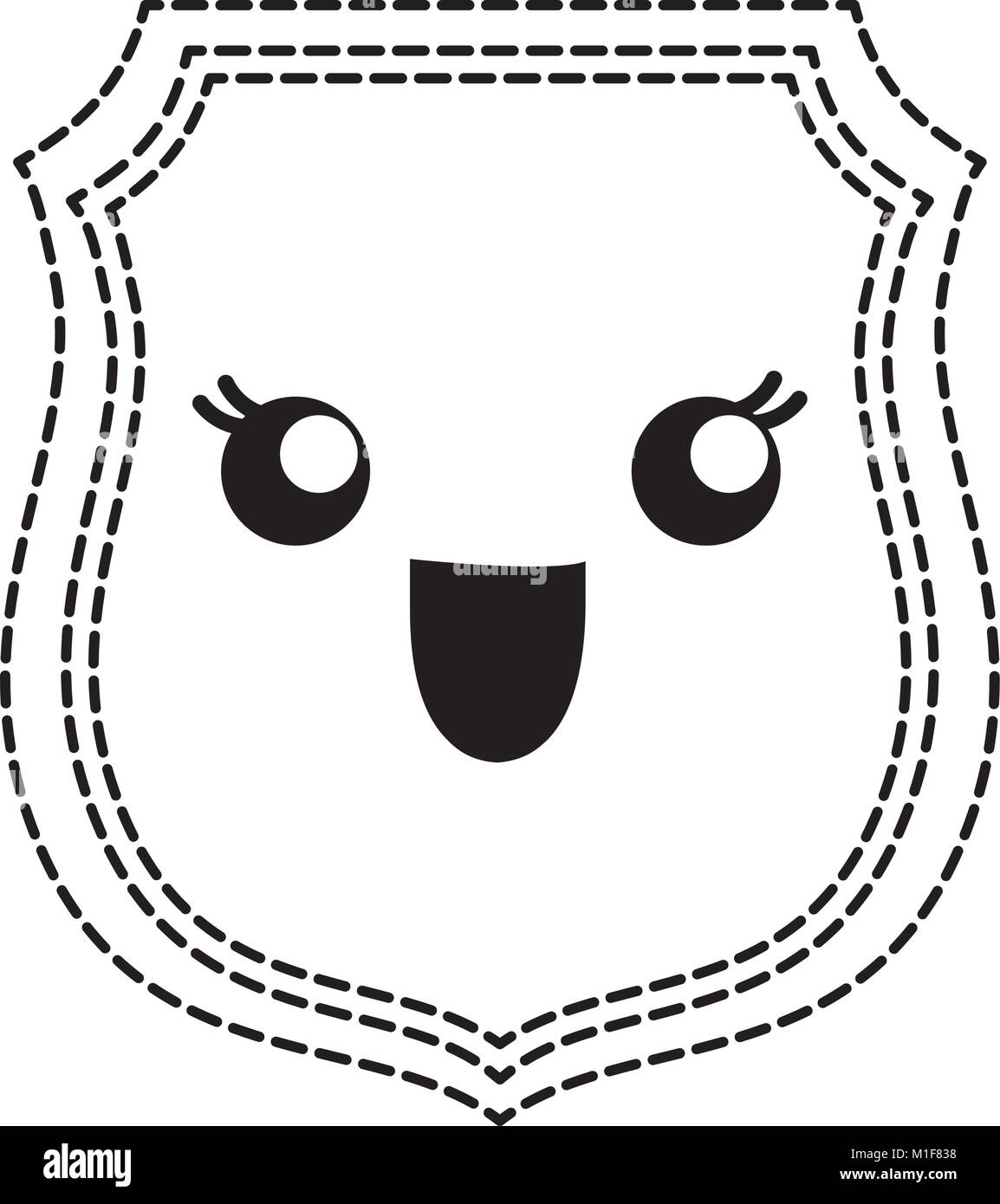 kawaii shield icon Stock Vector Image & Art - Alamy