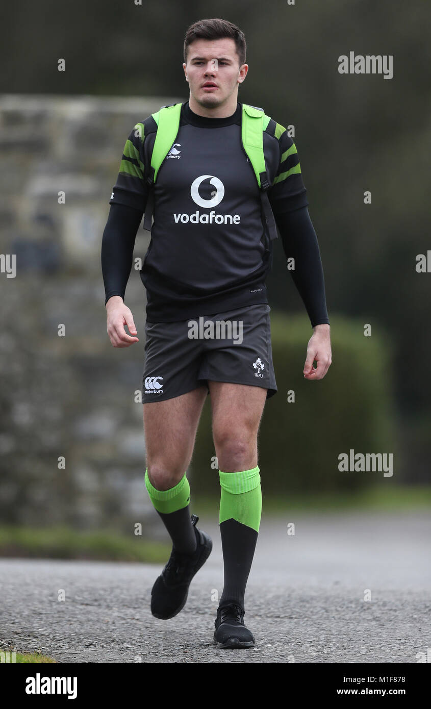 Ireland's James Ryan arrives for the training session at Carton House ...