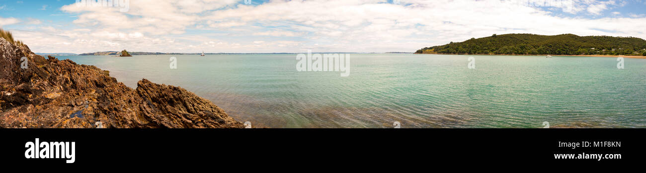 Panorama sea Bay in New Zealand Stock Photo - Alamy
