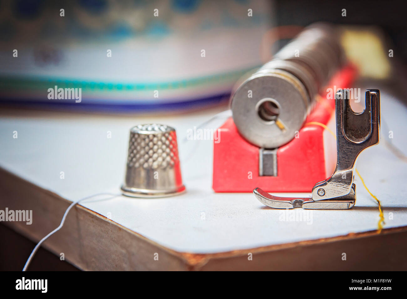 Tailor's tools and accessories Stock Photo - Alamy
