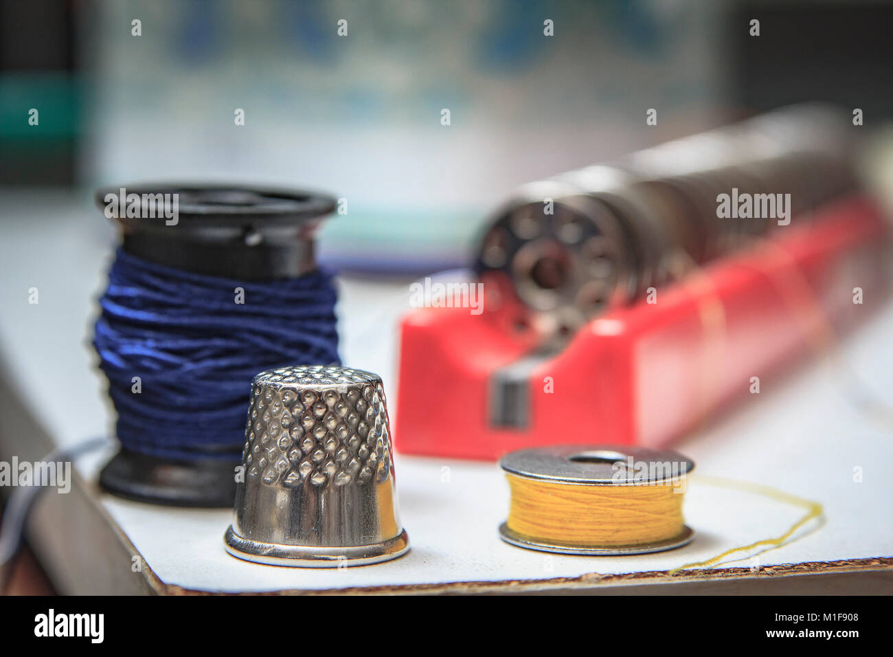 Tailor's tools and accessories Stock Photo - Alamy