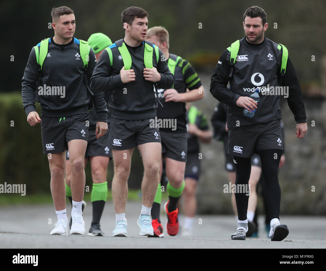 Ireland players (from left) Jordan Larmour, Luke McGrath, and Fergus ...