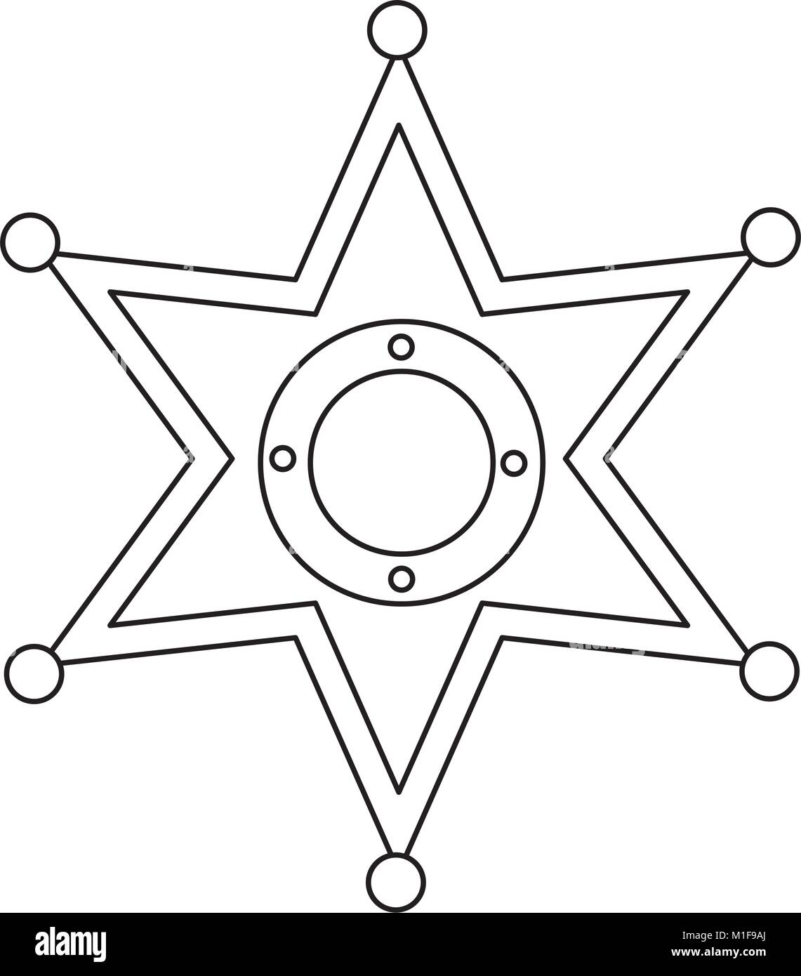 sheriff star icon image Stock Vector Image & Art - Alamy
