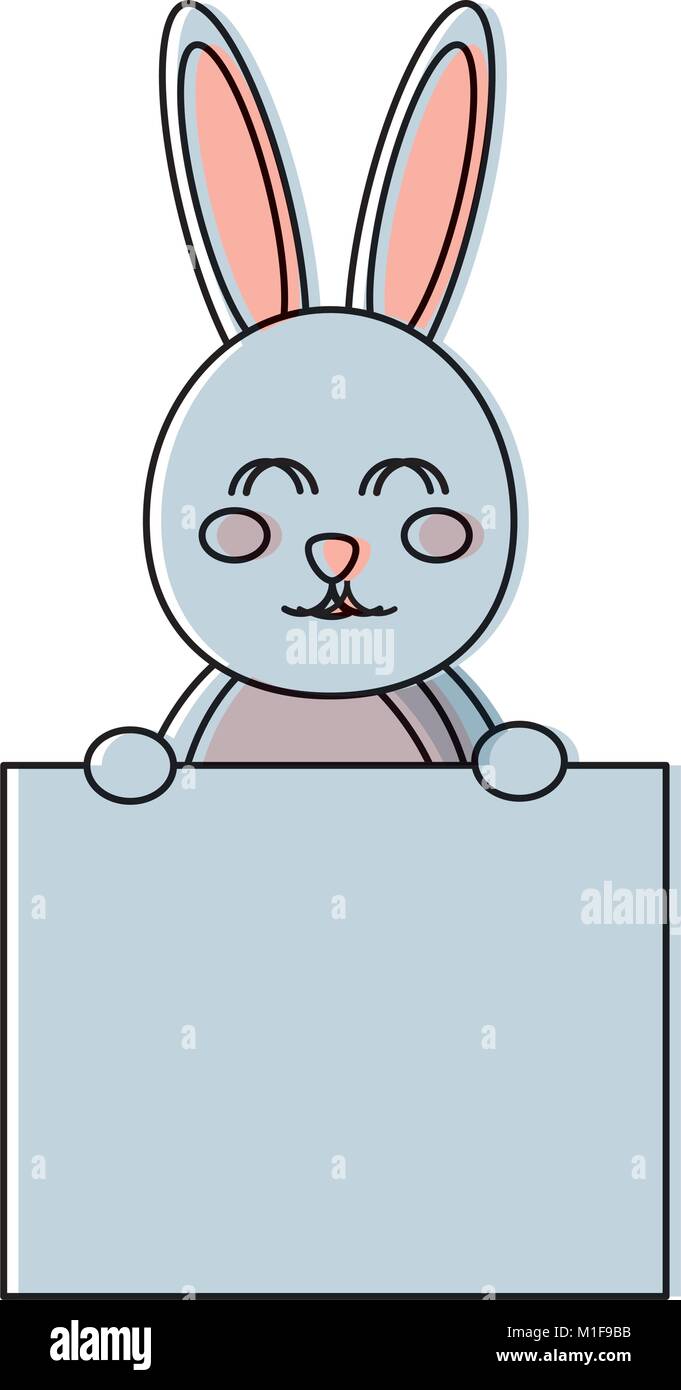 Cute rabbit cartoon blank board hi-res stock photography and images - Alamy
