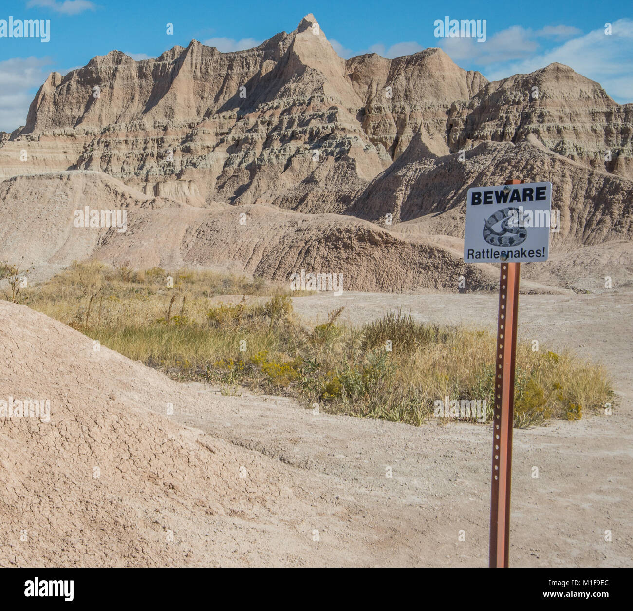 Geographic features in Badlands National Park Stock Photo - Alamy