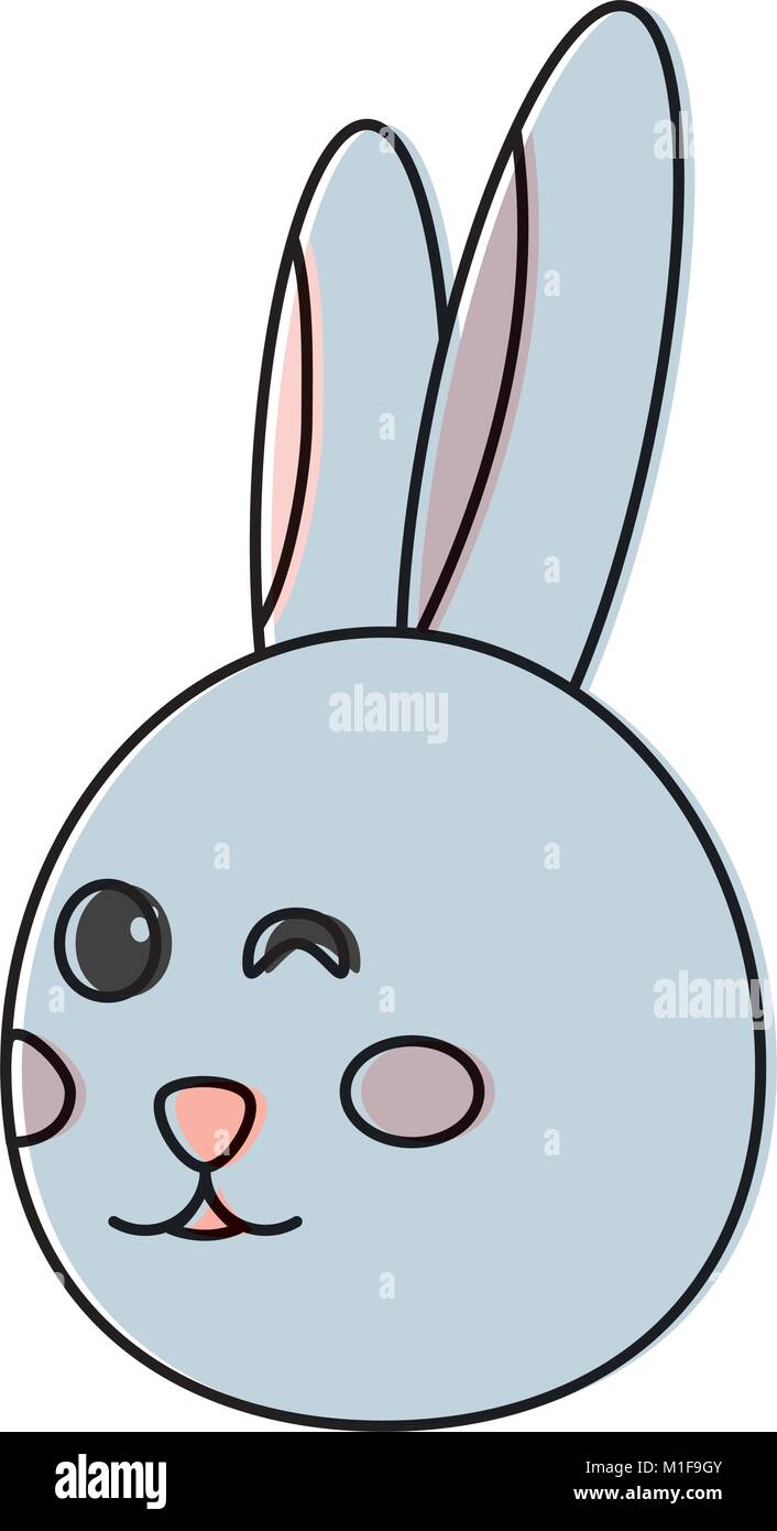cute bunny face cartoon funny animal Stock Vector Image & Art - Alamy