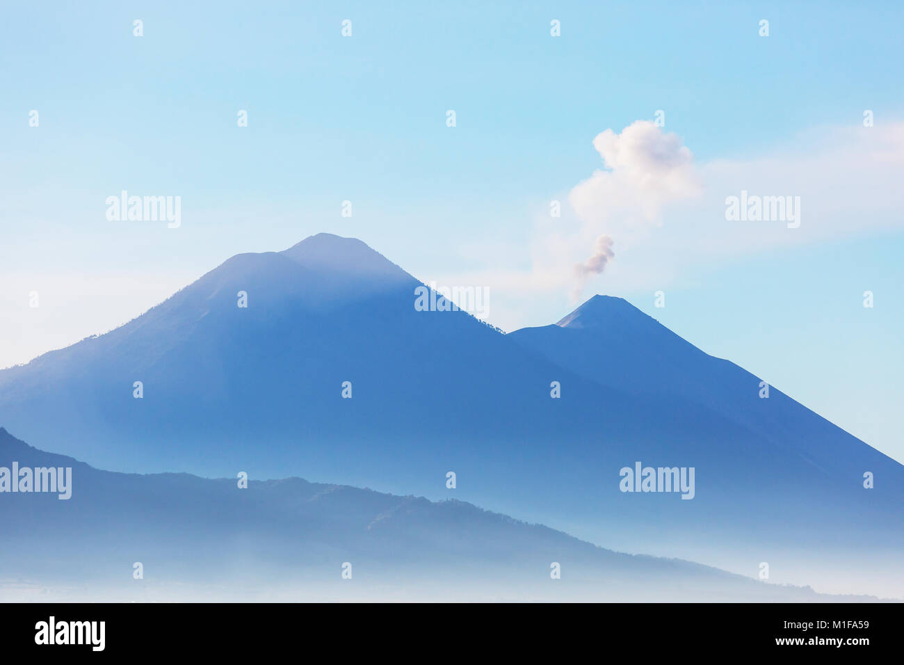 Beautiful volcanoes landscapes in Guatemala, Central America Stock ...