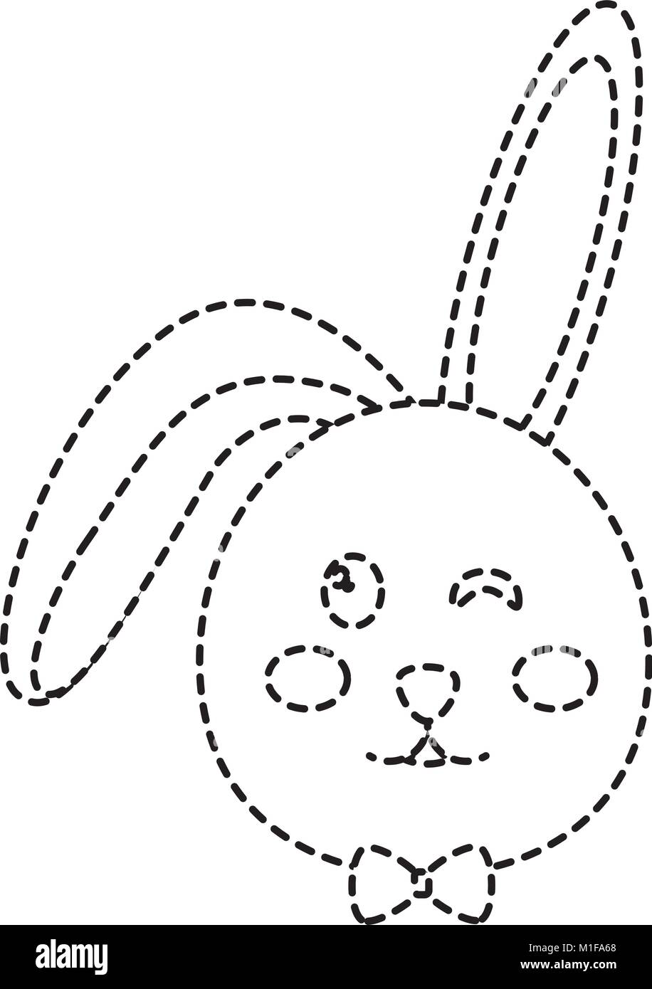 cute bunny face cartoon funny animal Stock Vector Image & Art - Alamy