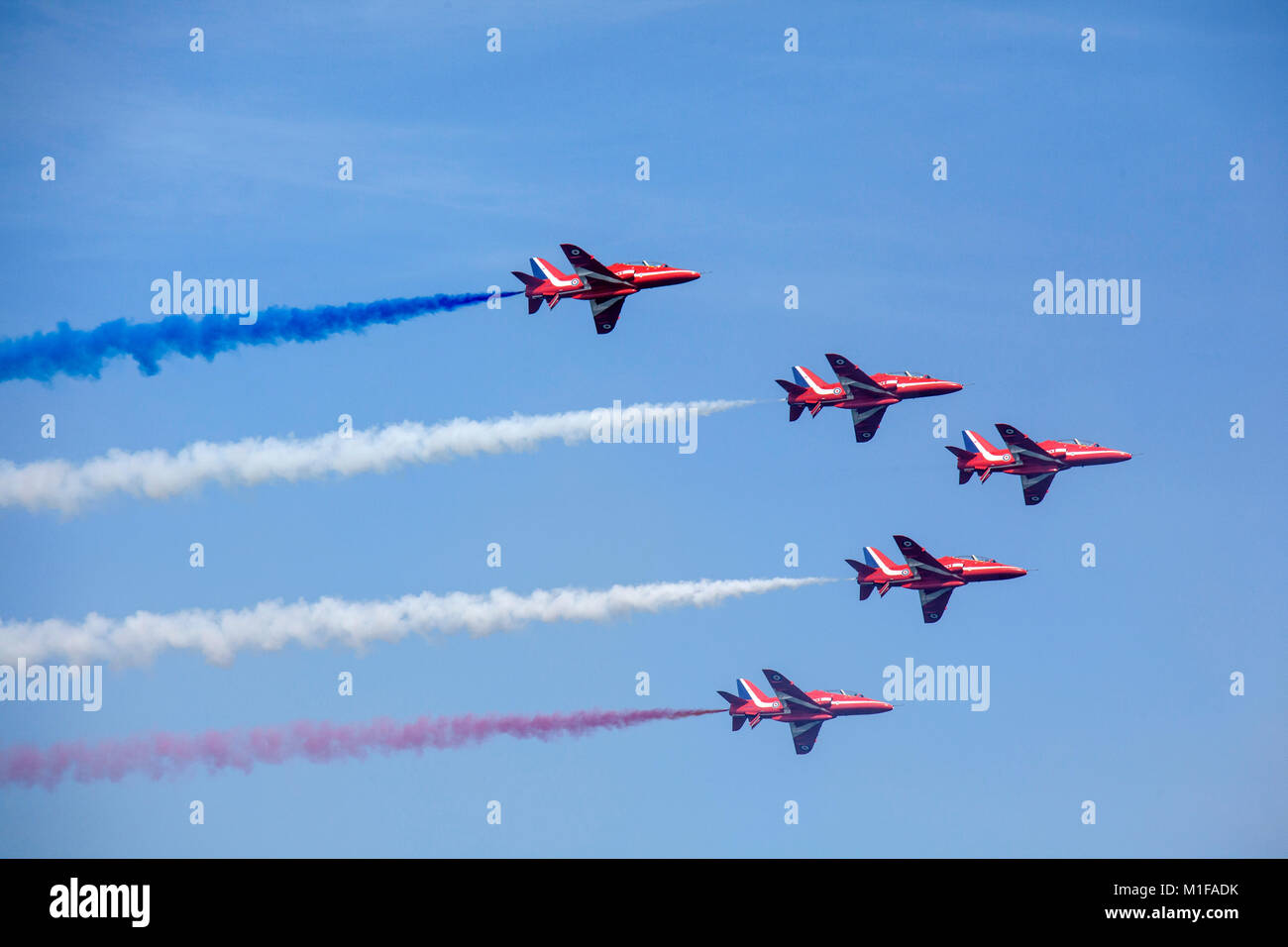 Red Arrows display Stock Photo - Alamy