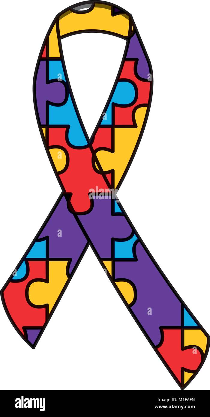 autism awareness ribbon made with jigsaw puzzle Stock Vector Image ... autism awareness ribbon made with jigsaw puzzle Stock Vector Image ...
