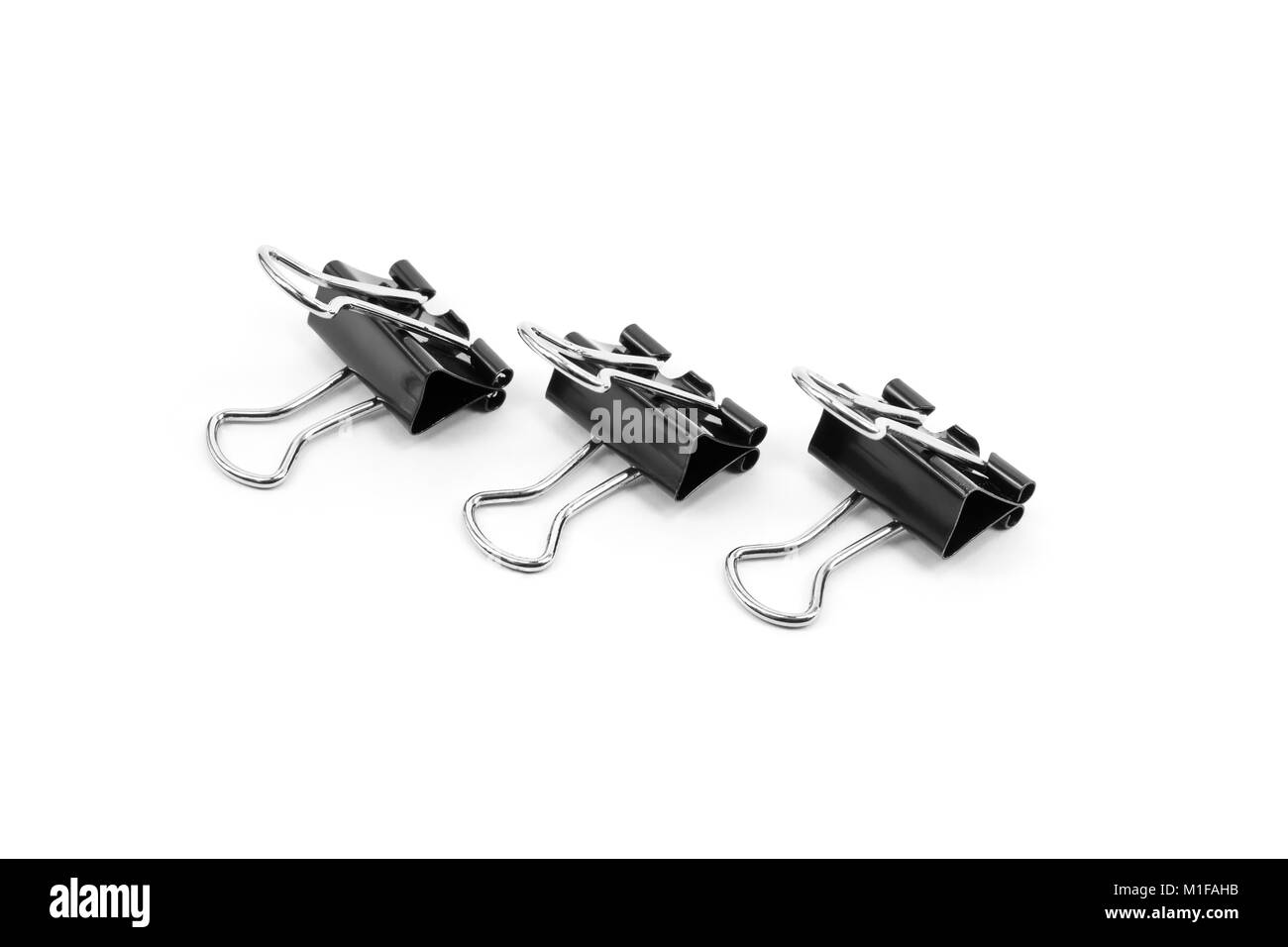 Binder clip, Paper clip isolated on white background Stock Photo - Alamy