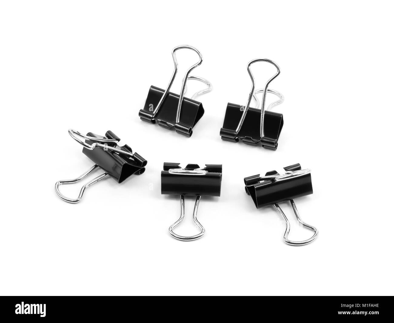 Binder clip, Paper clip isolated on white background Stock Photo - Alamy