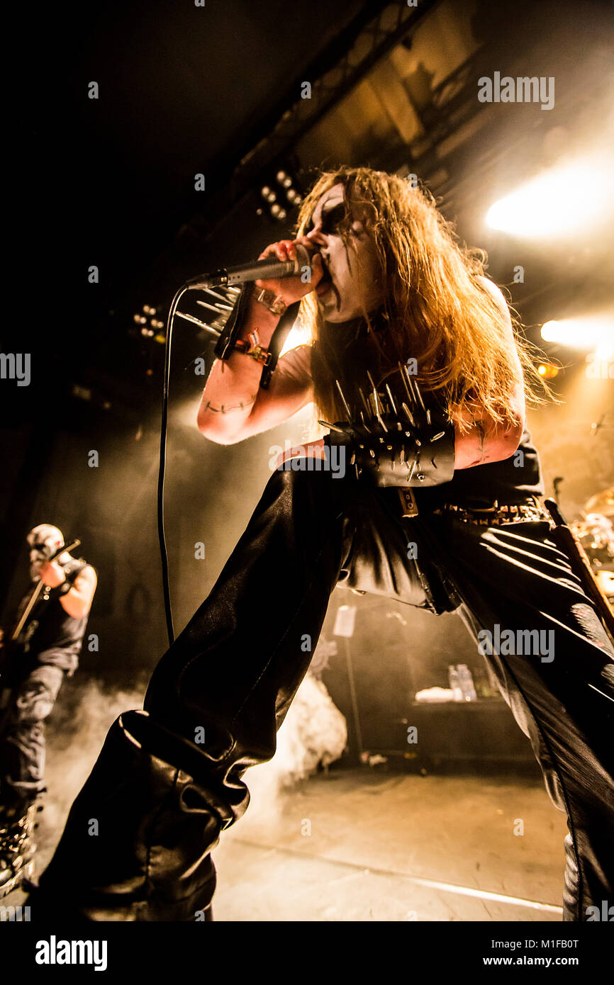 The Norwegian black metal band Carpathian Forest performs a live ...
