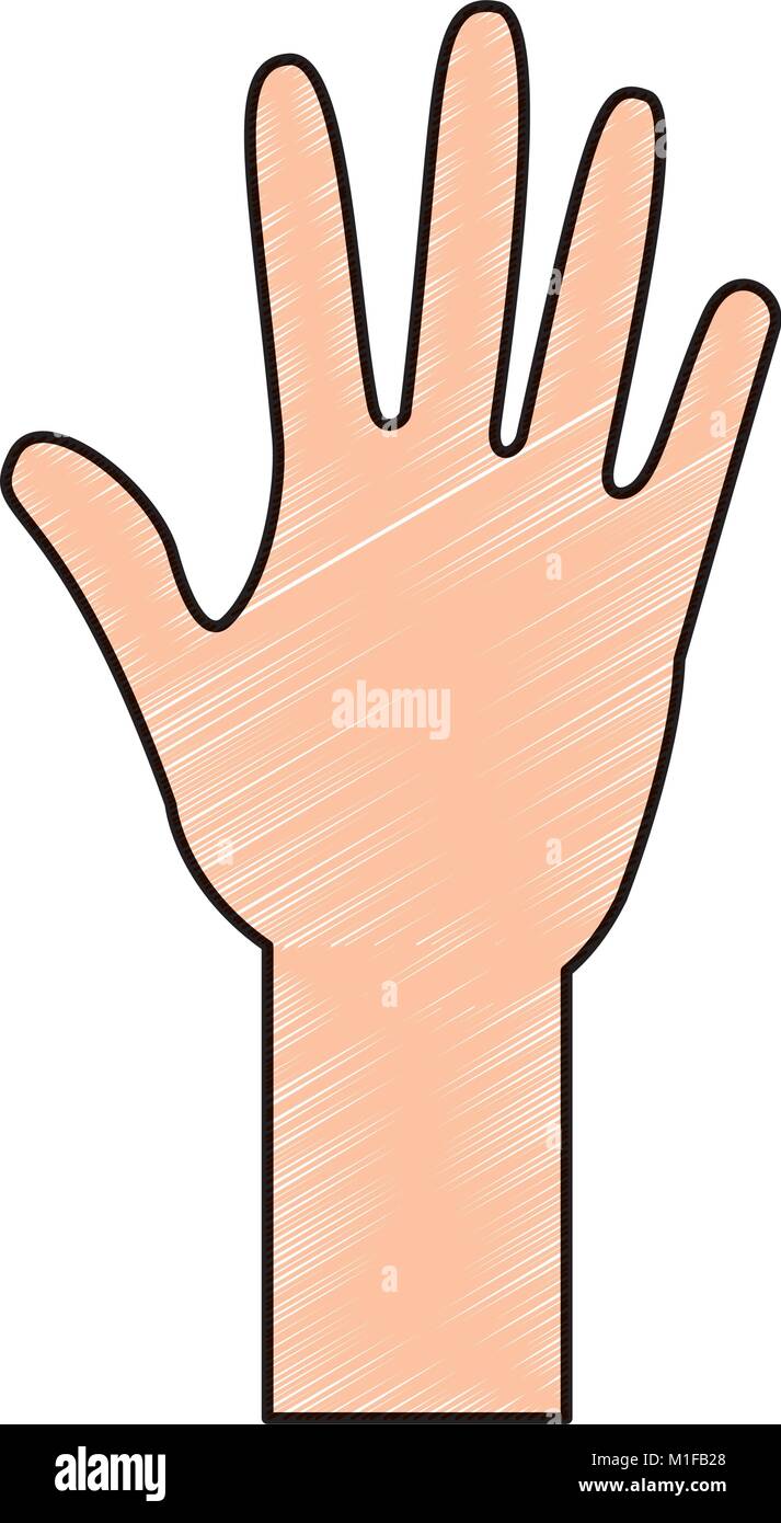 human hand arm open raised Stock Vector Image & Art - Alamy