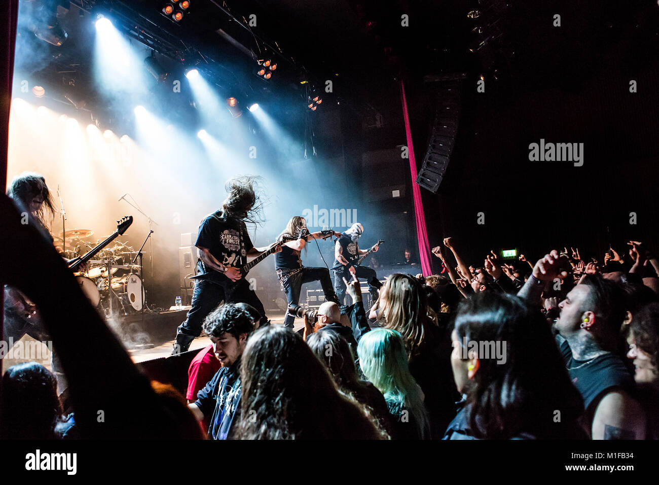 The Norwegian black metal band Carpathian Forest performs a live ...