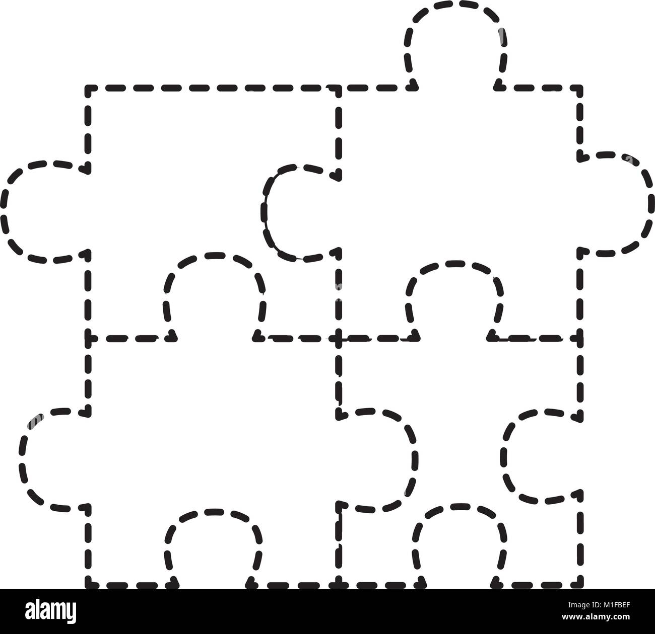 four pieces puzzle jigsaw game element Stock Vector Image & Art - Alamy