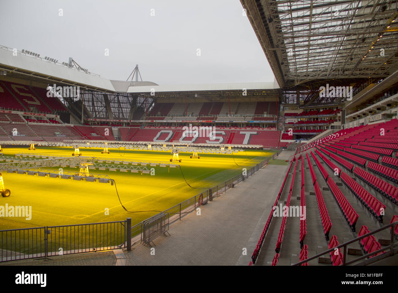 Eindhoven, Netherlands - October 31, 2017: Interior of Philips stadium ...