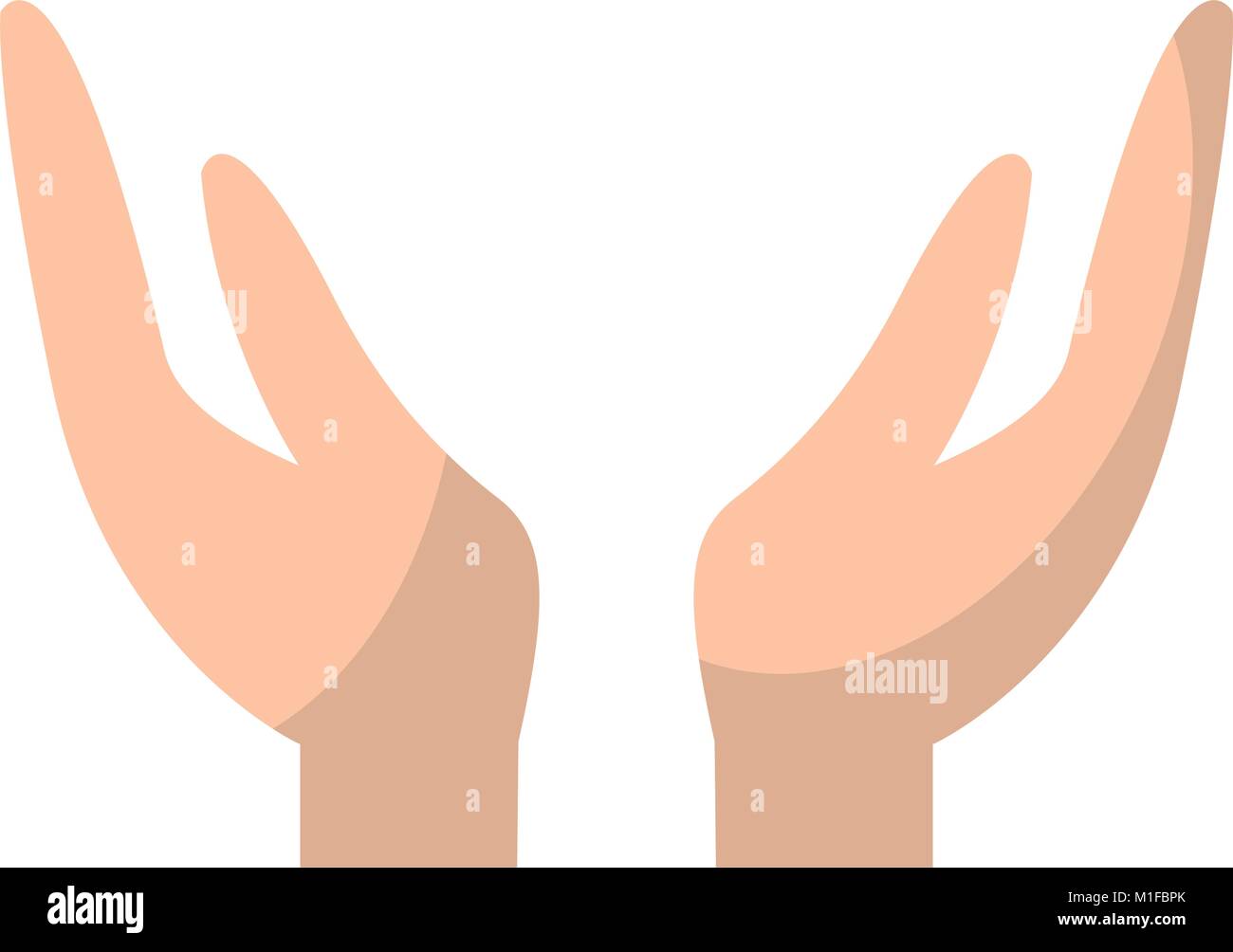 two hands support charity gesture icon Stock Vector Image & Art - Alamy