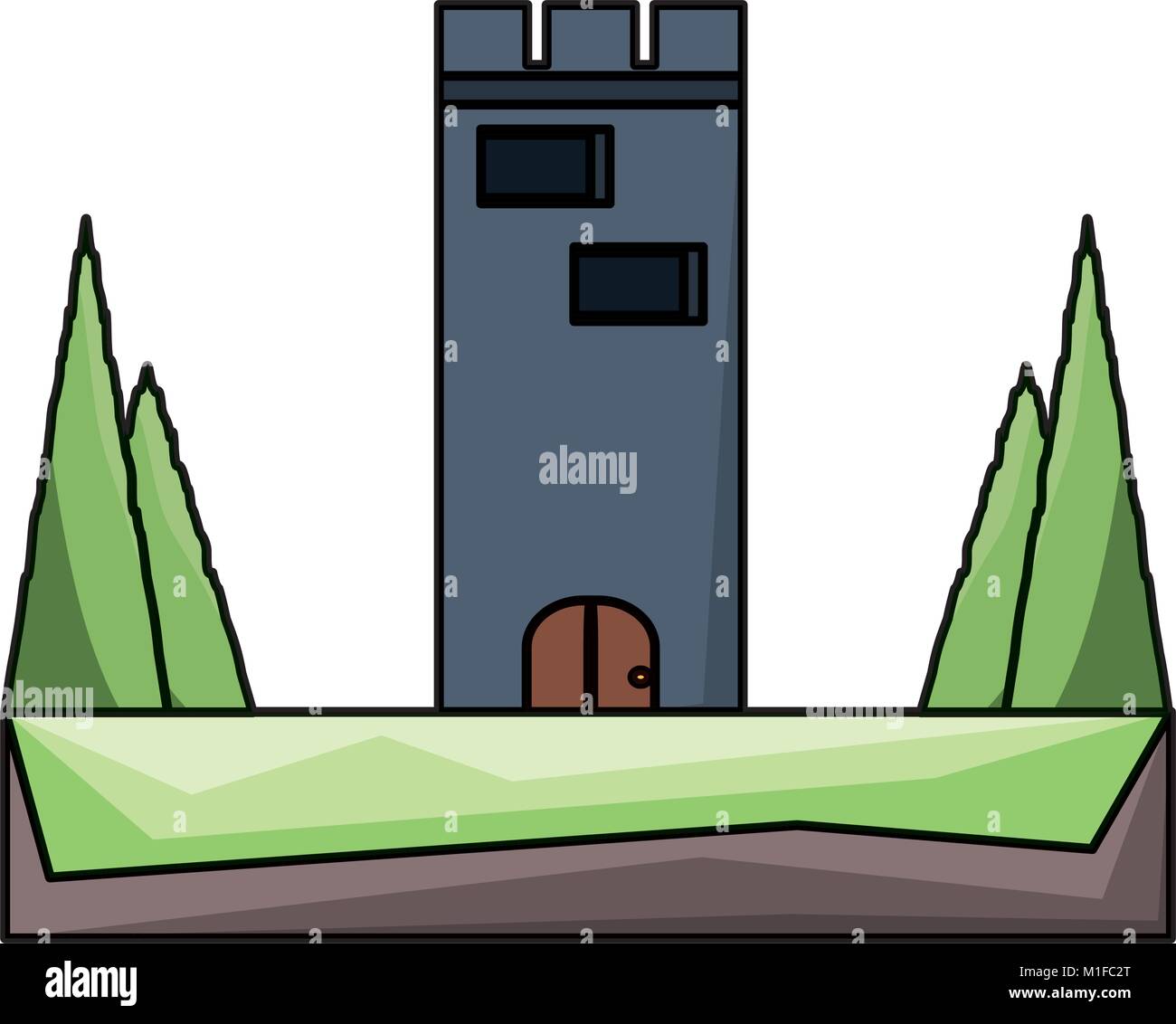 Medieval castle tower icon Stock Vector Image & Art - Alamy